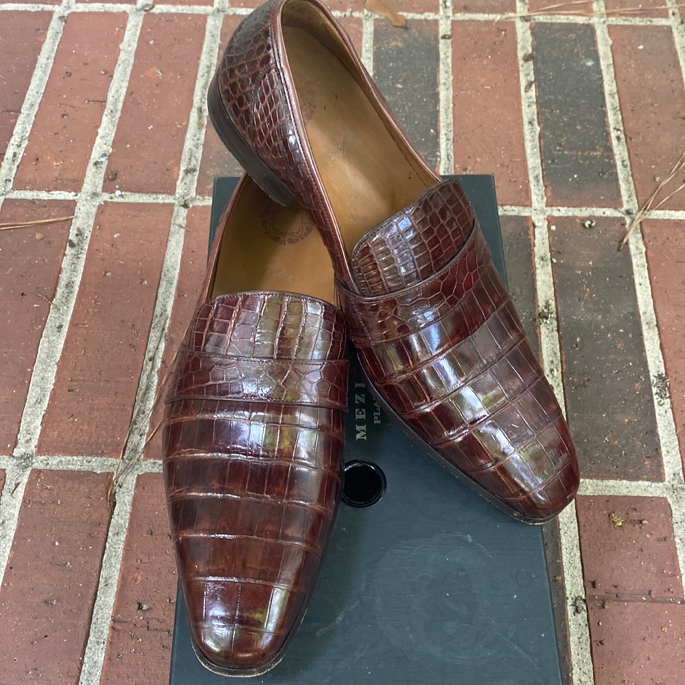 Mezlan Genuine Crocodile Shoes Size 10 - Gem
